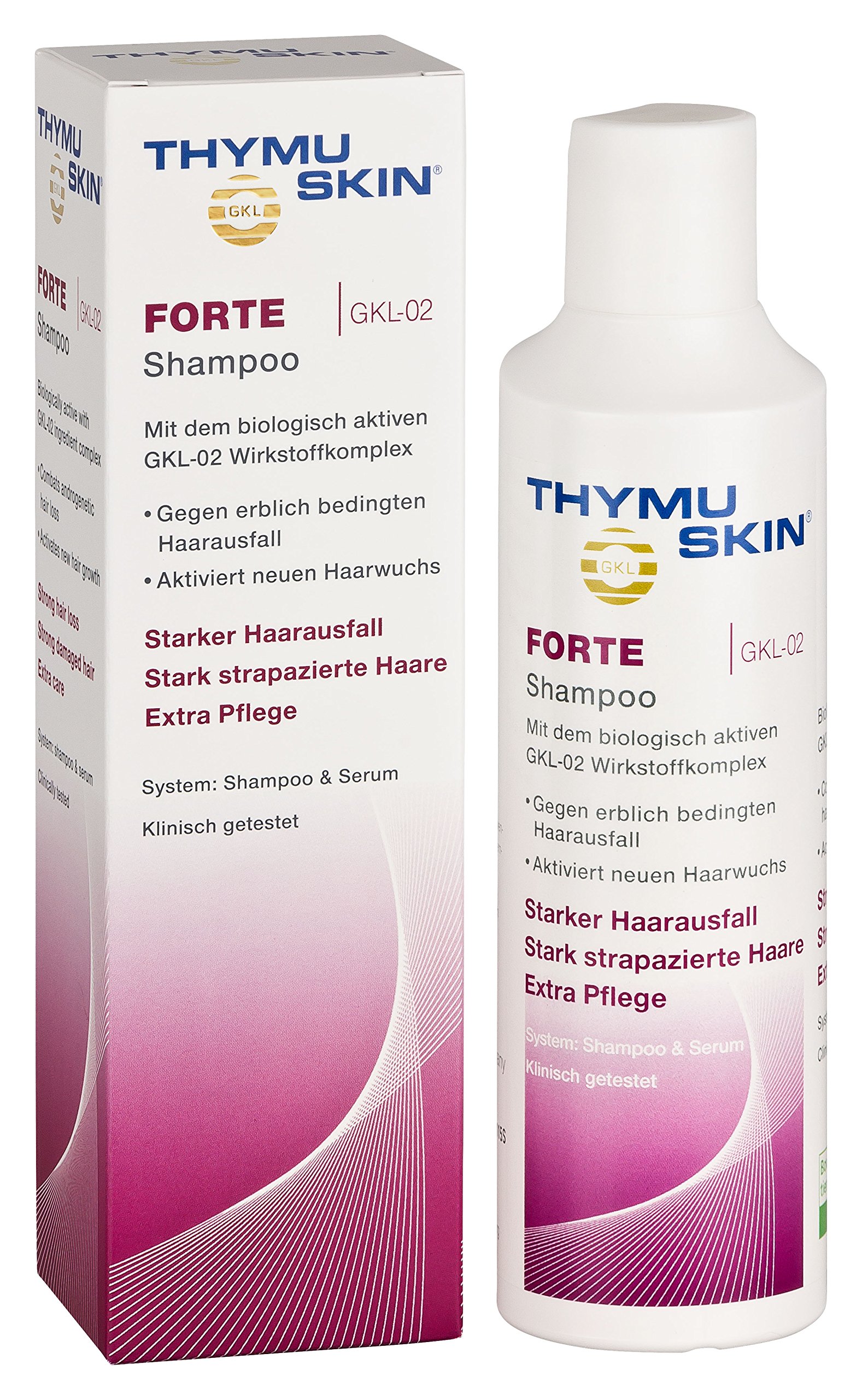 Thymuskin Forte Shampoo - Hair Shampoo, Advanced Solution for Thinning Hair, Men's and Women's Hair Loss - Step 1 (200ml)