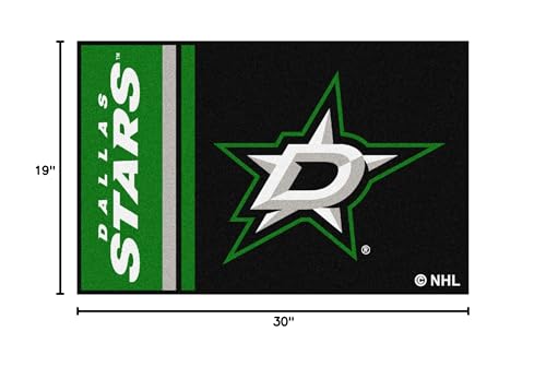 FANMATS 19261 Dallas Stars Starter Mat Accent Rug - 19in. x 30in. | Sports Fan Home Decor Rug and Tailgating Mat Uniform Design
