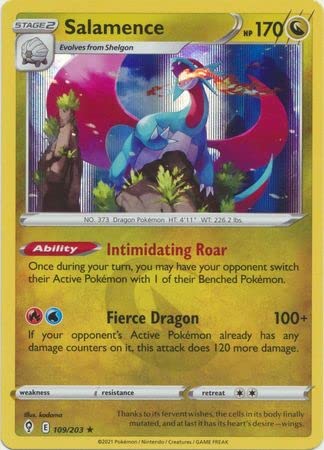 Pokemon Single Card SALAMENCE 109/203 Holo EVOLVING SKIES