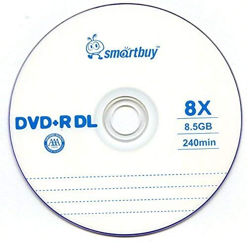 Smartbuy 150-disc 8.5GB/240min 8X DVD+R DL Logo Top Blank Media Record Disc + Black Permanent Marker