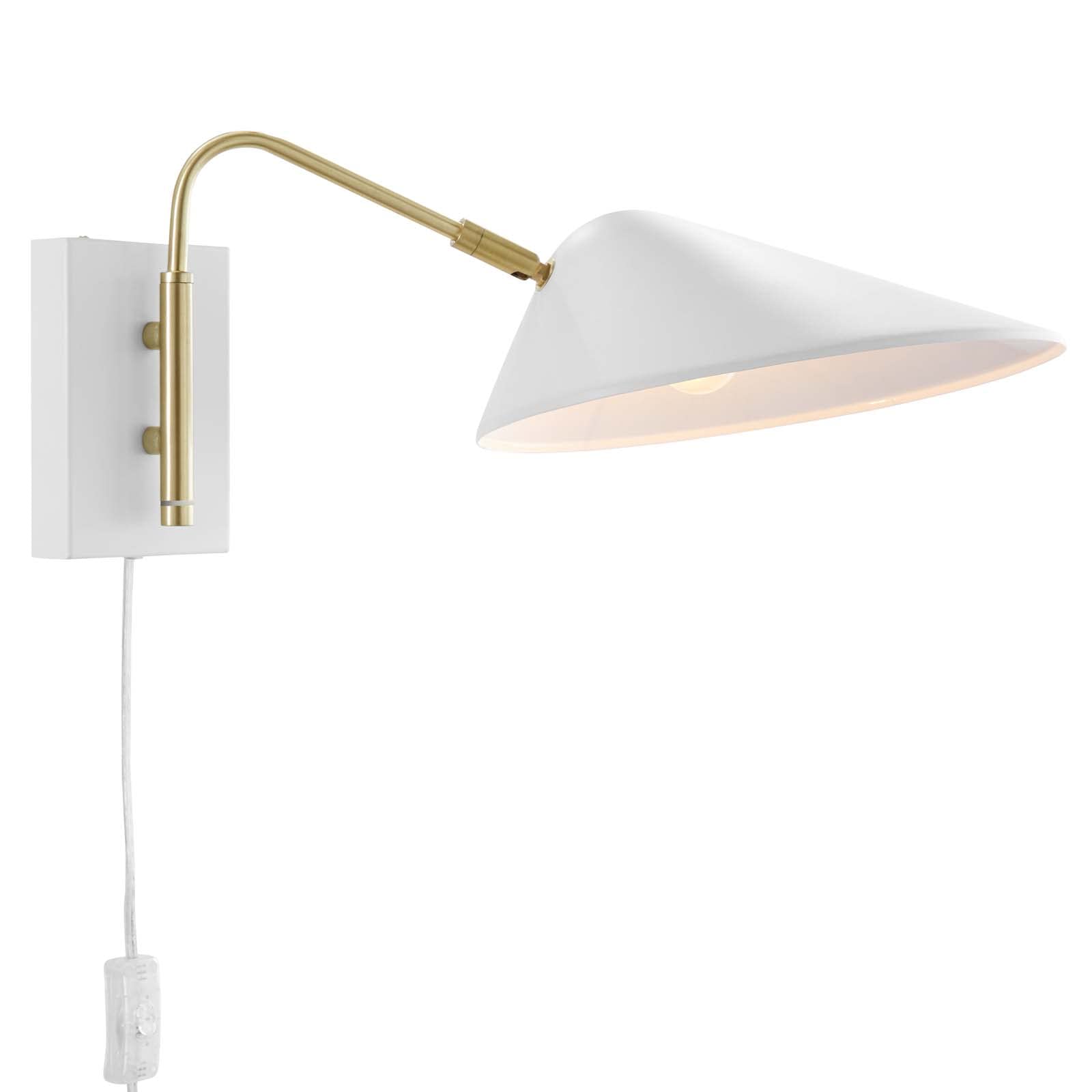 Modway EEI-5296-WHI Journey Light, 7" Swing Arm, White