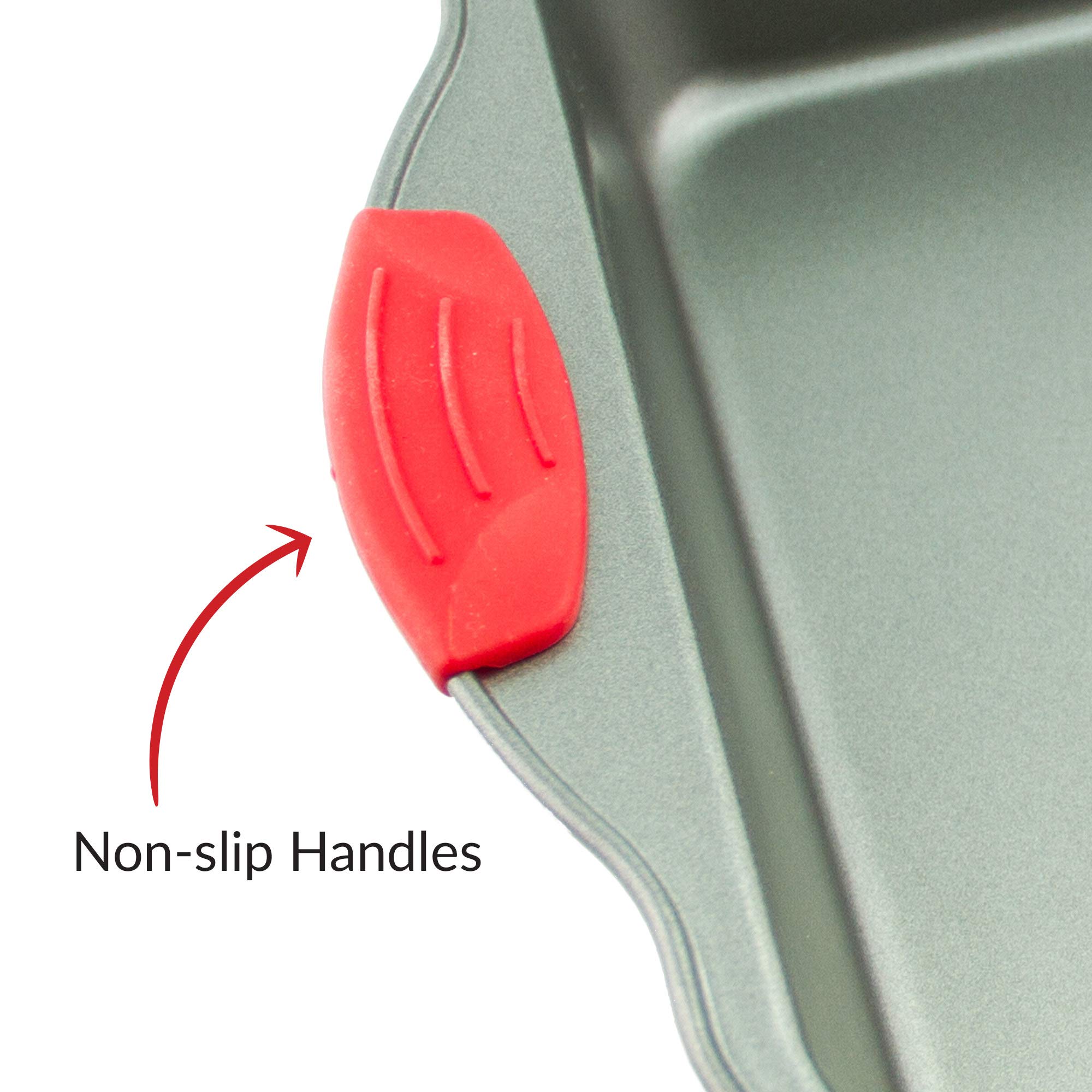 Boxiki Kitchen Cake Baking Set Includes 3 Pcs Steel Cookie Sheets, 8x8 Square Baking Pan and Bread Loaf Pan. Rust Free Non Stick Premium Baking Molds For Baking Cakes, Breads and Cookies.