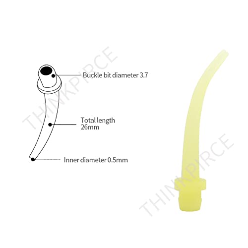 Dental Mixing Tips and Dental Intra Oral Tips for Dental Impression Mixing- 100Pcs, Yellow