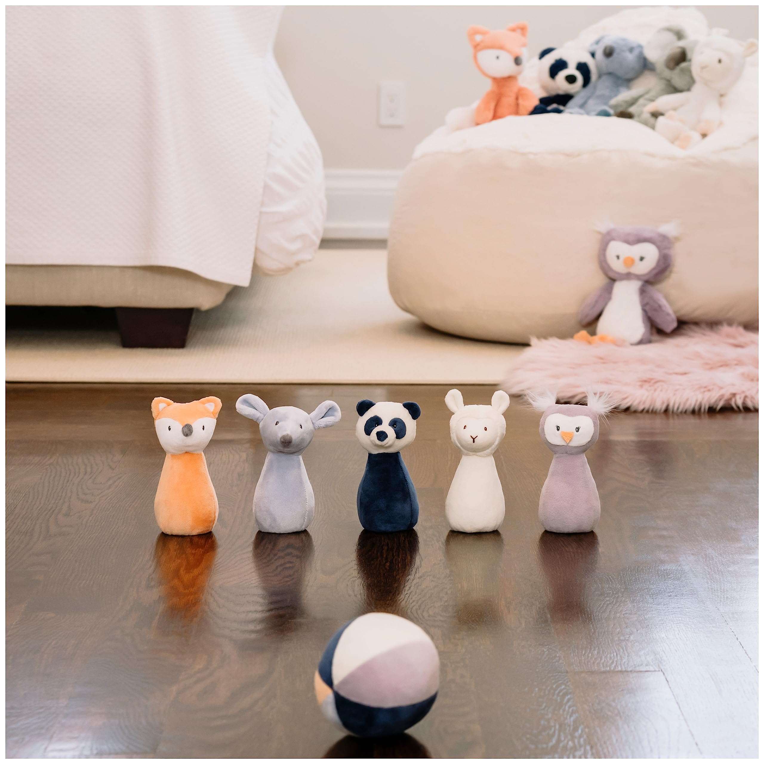 GUND Baby Baby Toothpick My First Bowling Set Plush Stuffed Animal Set of 6, 6 in