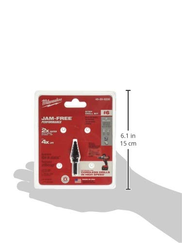 Step Drill Bit, Hss, 2 Sizes, 3/8-1/2 In.