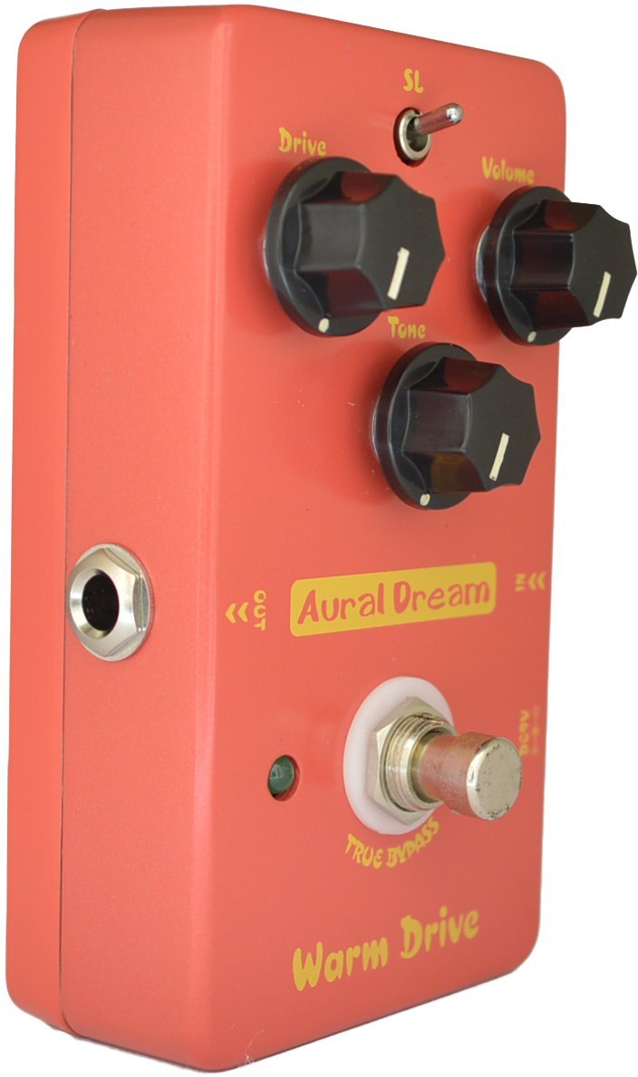 Aural Dream Warm Drive Guitar Effect Pedal includes Low-gain Blues for 2 Overdrive modes,True Bypass