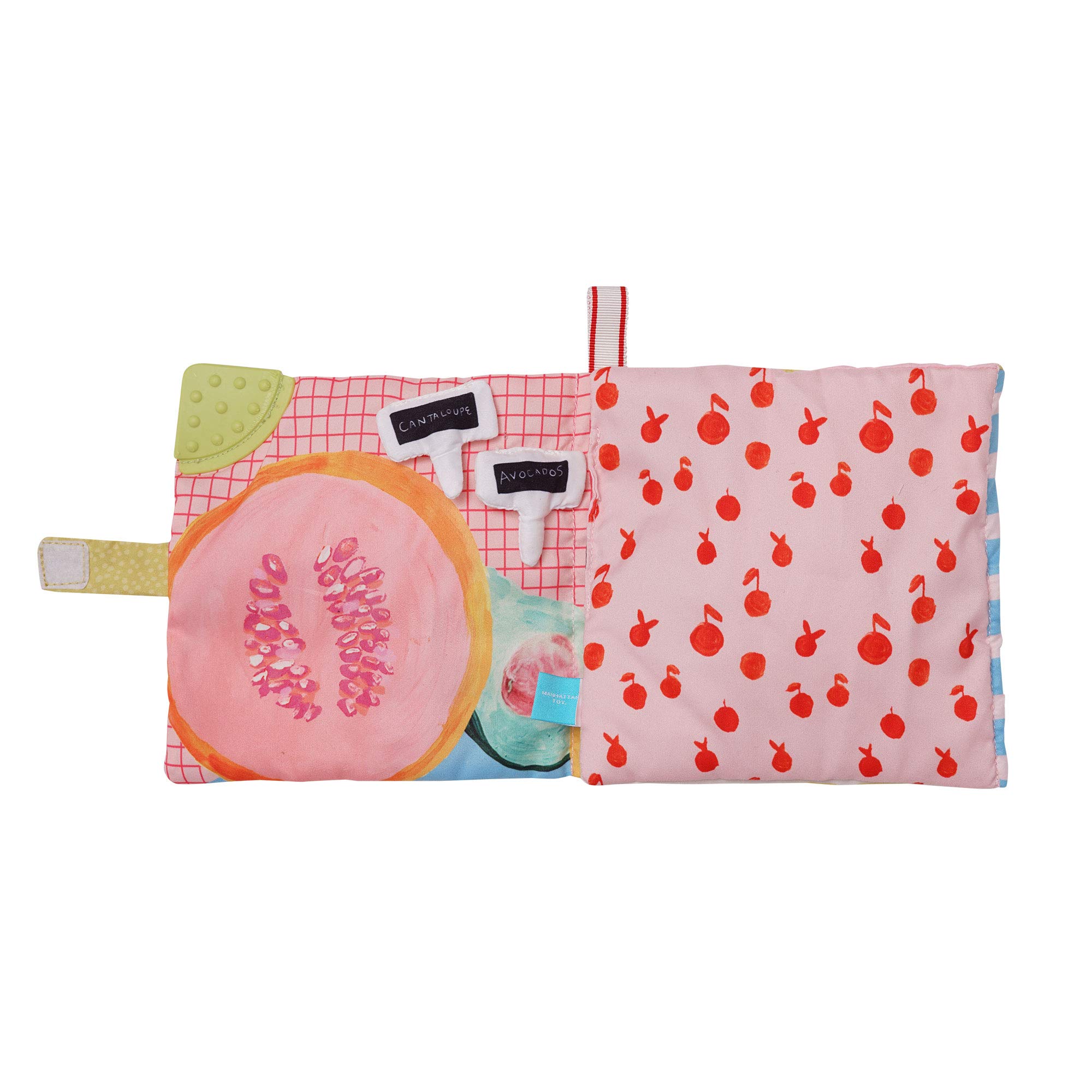 Manhattan Toy Mini-Apple Farm Soft Activity Crinkle Book for Baby & Toddler with Discovery Mirror and Textured Teether Multicolor