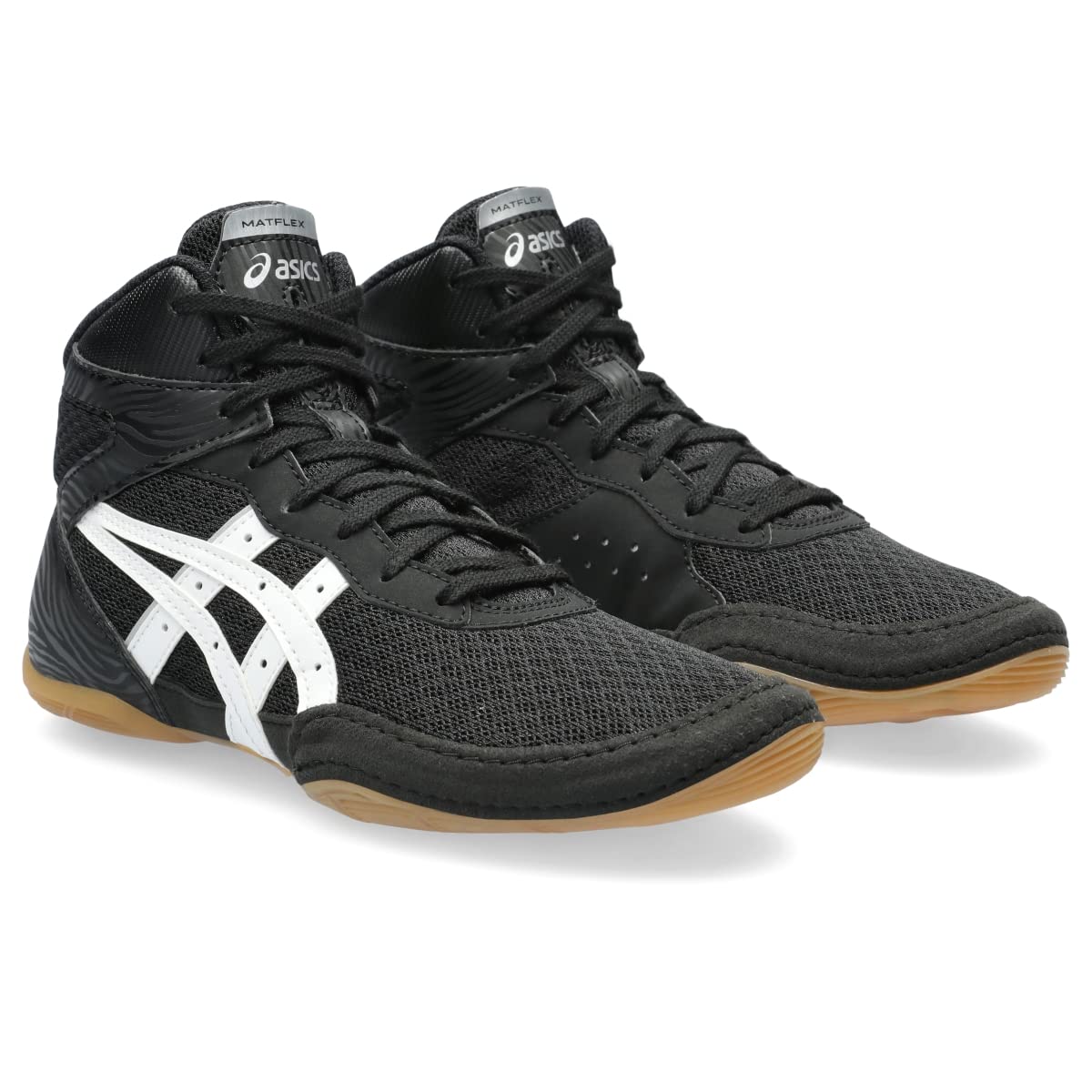 ASICS Kid's MATFLEX 7 Grade School Wrestling Shoes, 2, BLACK/WHITE