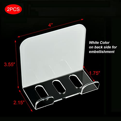 Cosmos 2 Pcs Wall Mount Phone Holder Cell Phone Wall Holder Smartphone Charging Stand Bedside Organizer Storage Bracket Compatible with Most Phone and Mini Tablet for Home Office Bedroom Living Room