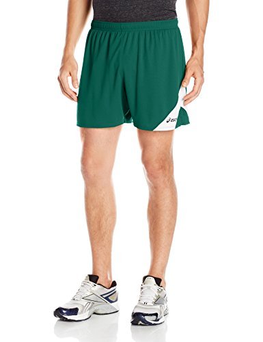 ASICS Men's Break Through Performance Short, Forest/White, Large
