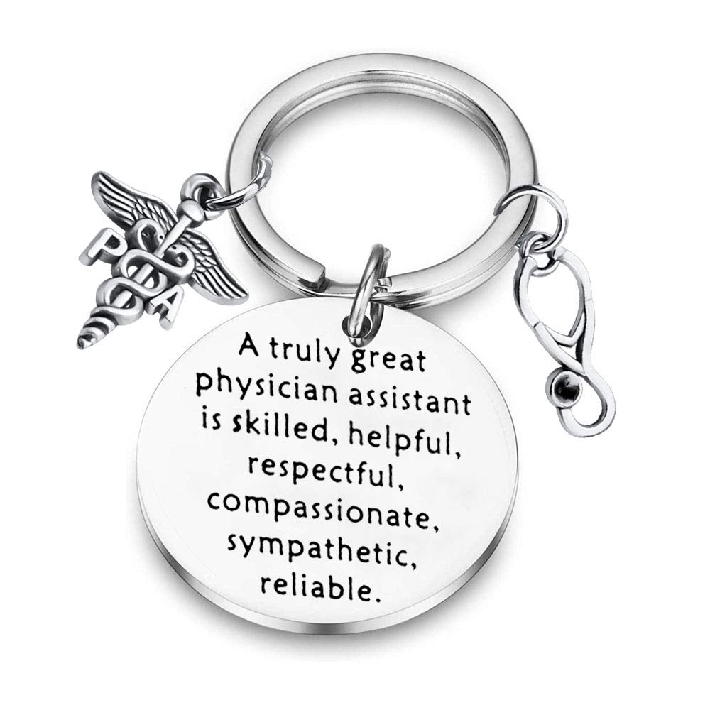 BAUNA Physicians Assistant Graduation Gifts PA Keychain A Truly Great Physician Assistant Keychain