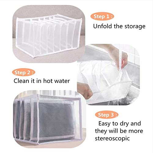 LALEO Clothes Organizer for Drawers, Washable Clothes Organizer for Folded Clothes, Clothing Storage, Portable Clothing Organizer for Thin Jeans, Trousers, Skirts