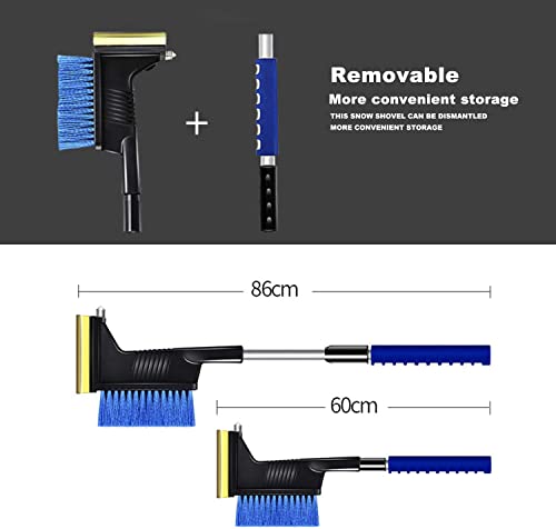 Car Snow Brush Removal Extendable with Ice Scraper and Ice Breaker Detachable Snow Mover for Car Auto SUV Truck Windshield Windows