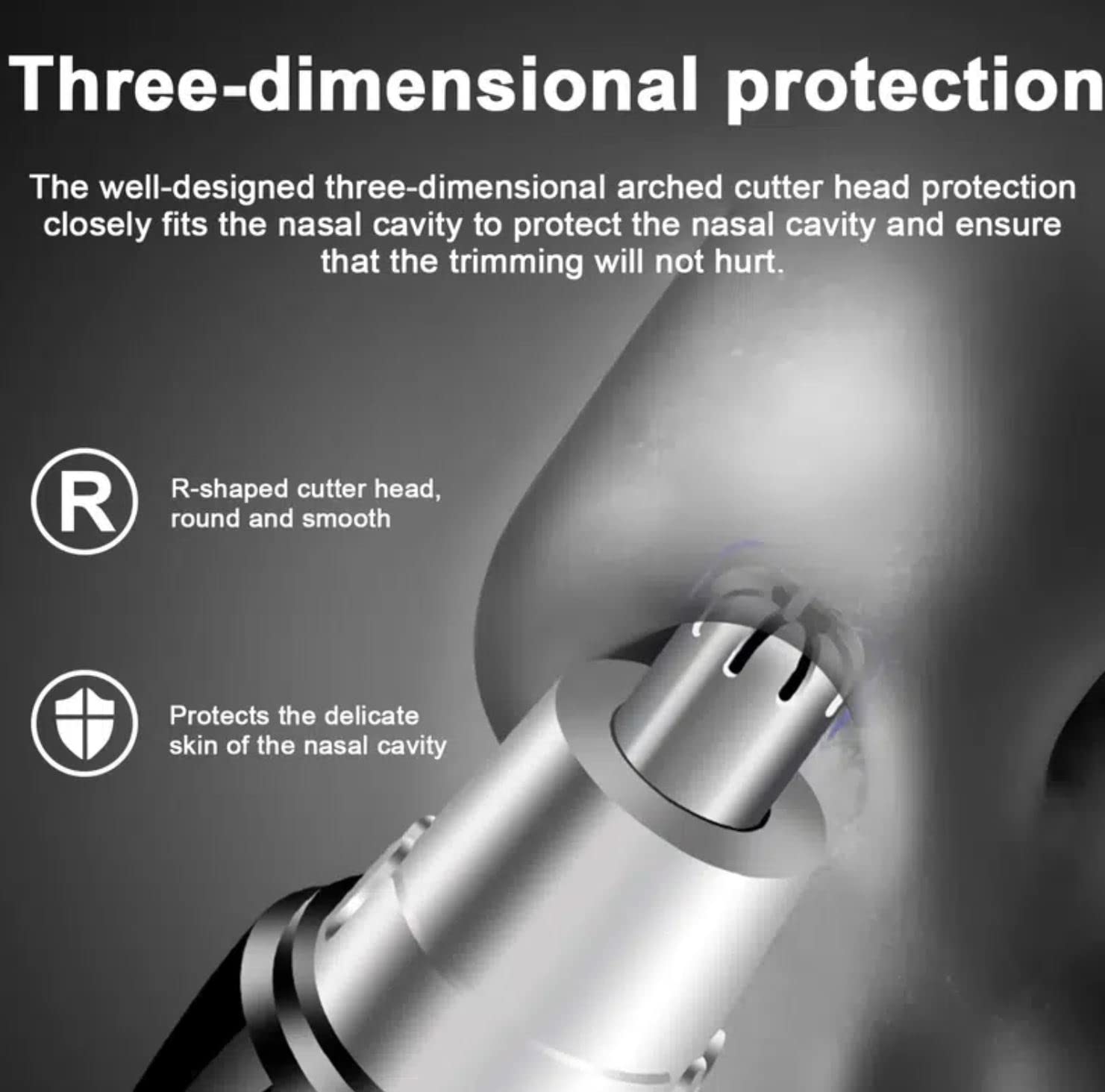 BJI Professional Waterproof Nose Ear Hair Trimmer for Men and Women - Cordless, Powerful, Portable, Easy to Use