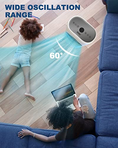 Evaporative Air Cooler Portable 3 Modes, Cooling Fan Humidification with Remote Control Bladeless Tower Fan 3 Wind Speeds, 60° Oscillation, 7.5H Timer, for Bedroom Living Rooms Office