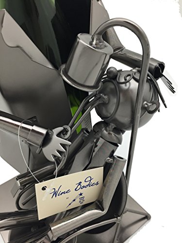 Metal Dentist with Patient Wine Bottle Holder Character