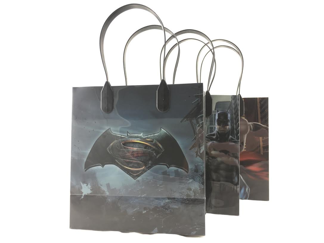 DC Comics Batman Vs. Superman 12 Pcs Goodie Bags Party Favor Bags Gift Bags Birthday Bags