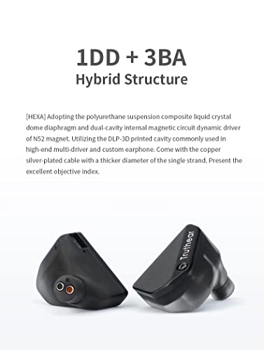 Fanmusic Truthear Hexa 1DD+3BA Hybird Earphones with 0.78 2Pin Cable Earbuds