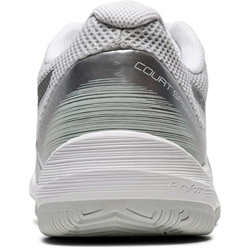 ASICS Men's Court Speed FlyteFoam Tennis Shoes, 12, White/Pure Silver