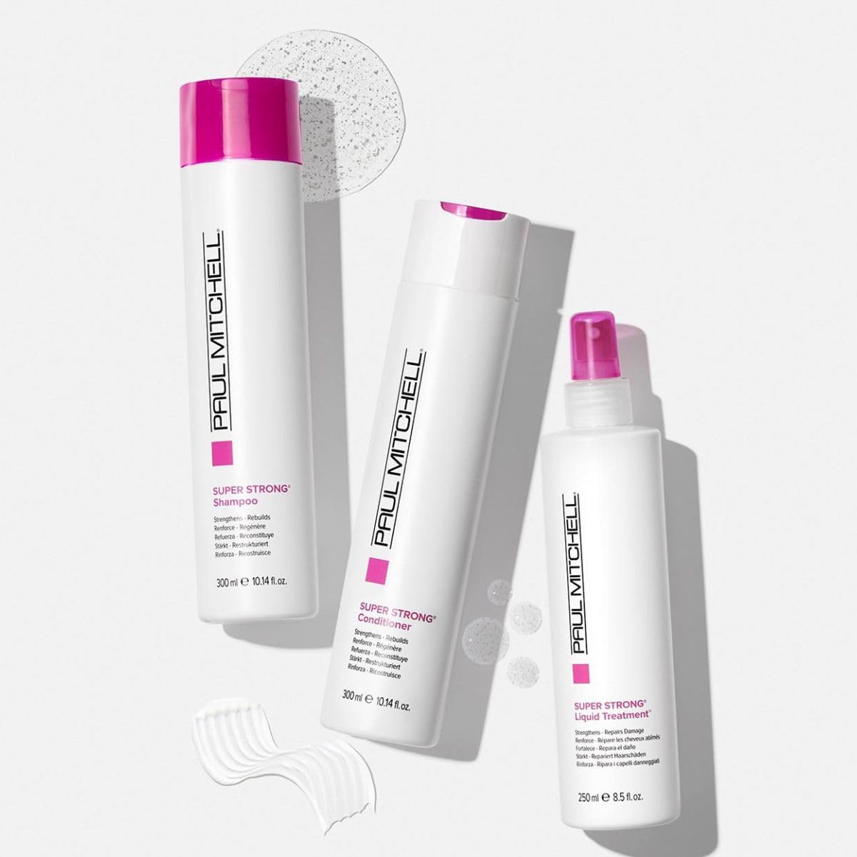 Paul Mitchell Super Strong Shampoo, Strengthens + Rebuilds, For Damaged Hair, 33.8 fl. oz.