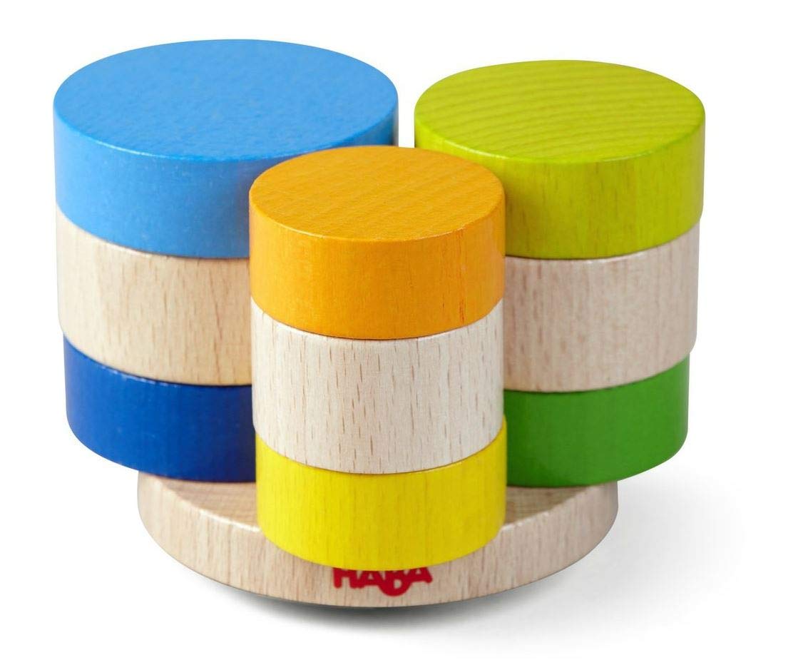 HABA Wooden Wobbly Tower Stacking Game (Made in Germany)