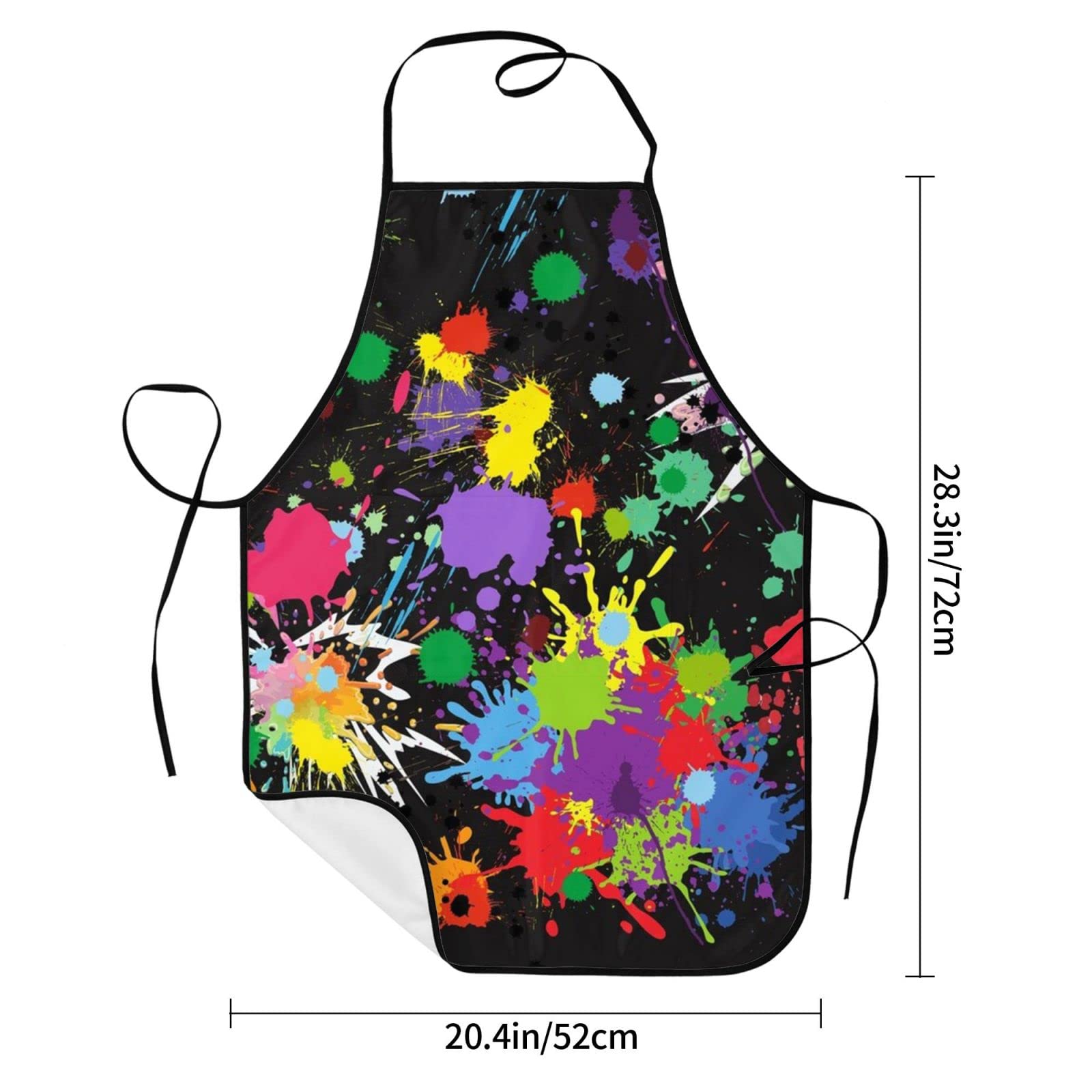 Senheol Colorful Painting Artist Apron, Waterproof Adjustable Aprons with 2 Pockets for Women Men Adults, Gifts for Artists