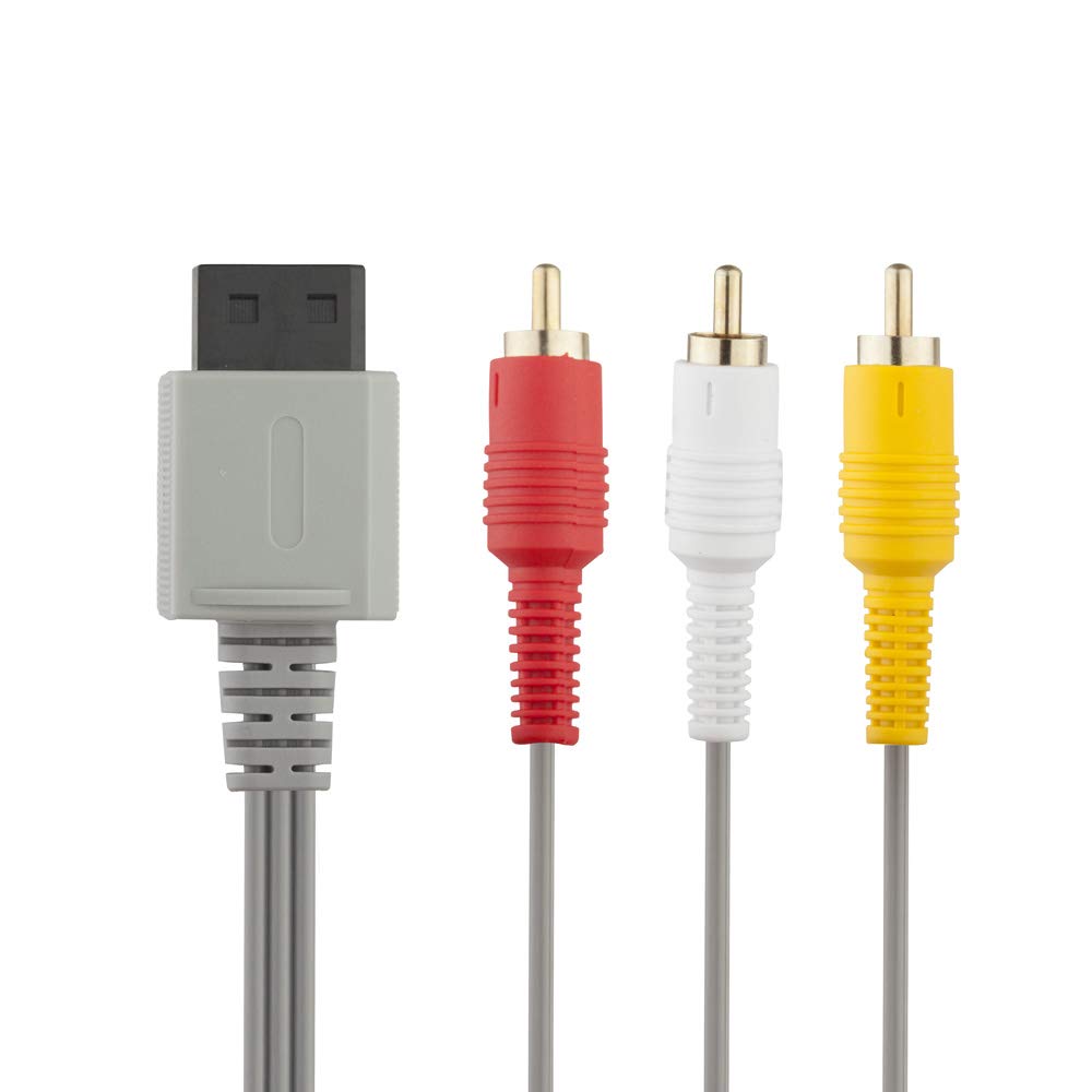 AV Cable for Wii Wii U, TENINYU 6FT Composite 3 RCA Gold-Plated Cable Cord Wire Main 480P Compatible Wii/Wii U TV HDTV Display