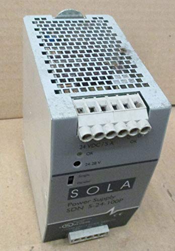 Sola/Hevi-Duty SDN5-24-100P DC Power Supply, 24 VDC, 5 Amp, 47-63 Hz