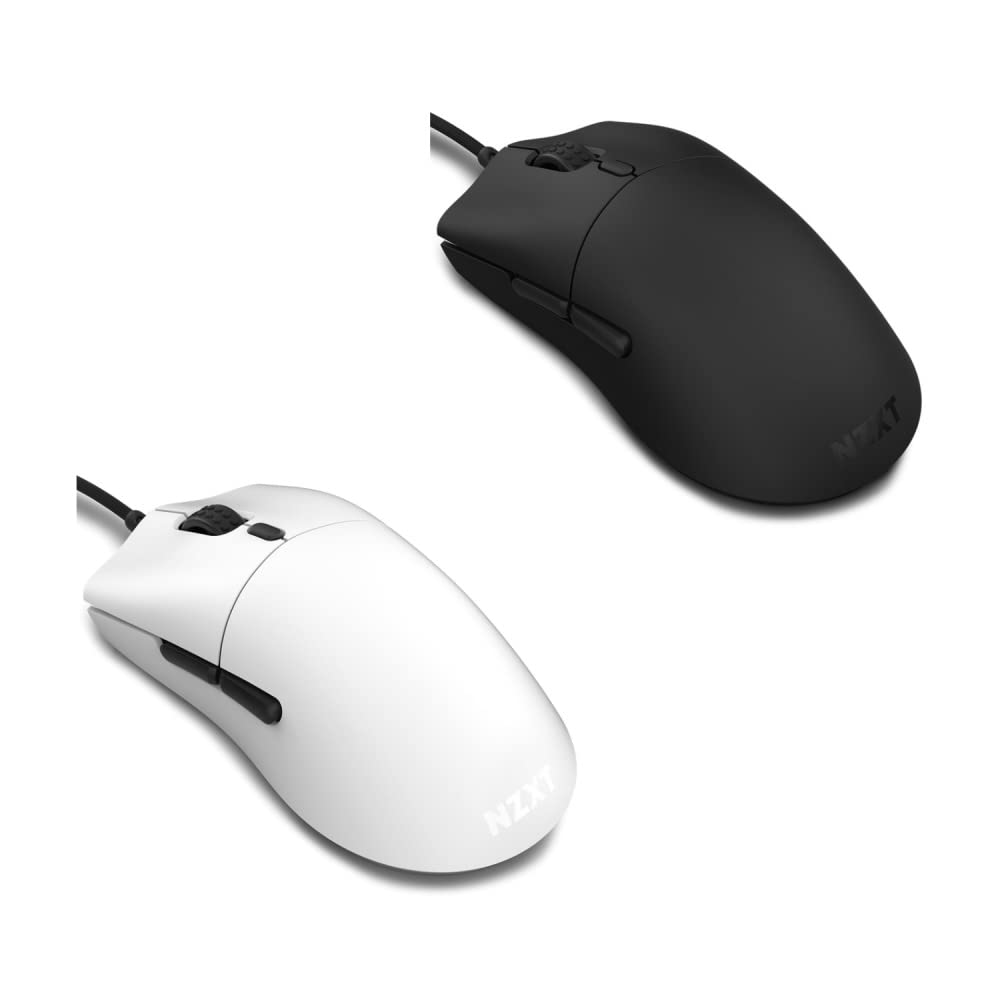 NZXT Lift 1 Symm, Lightweight Symmetrical Wired USB Gaming Mouse, Lightweight 67g Design, 1K Polling Rate, Omron Mechanical Switches, 16K DPI Optical Sensor, Black