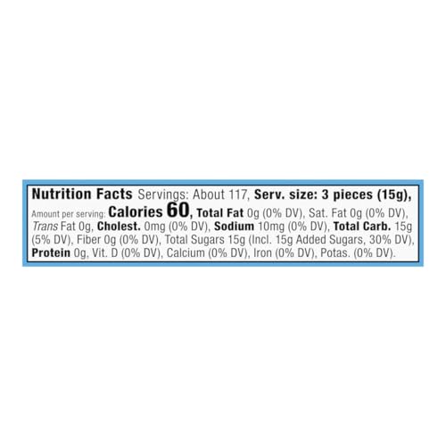 Brach's Bobs Sweet Stripes Soft Peppermint Candy, Individually Wrapped Pieces, 3.9 Lb Tub (350 Count)