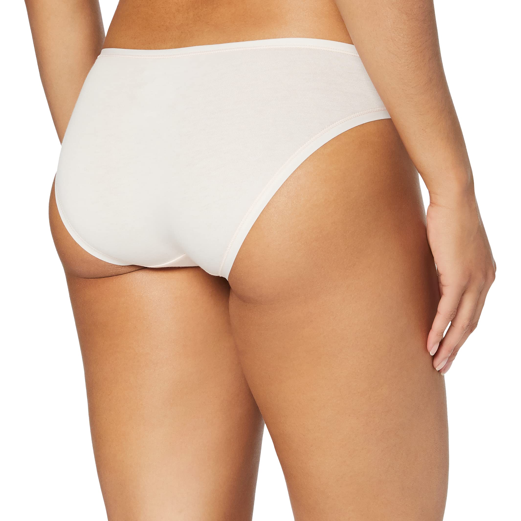 Amazon Essentials Women's Cotton Bikini Brief Underwear (Available in Plus Size), Pack of 6, Multicolor/Heather/Stripe, Large