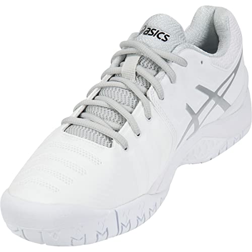 ASICS Men's Gel-resolution 7 Tennis Shoe, White/Silver, 11 M US