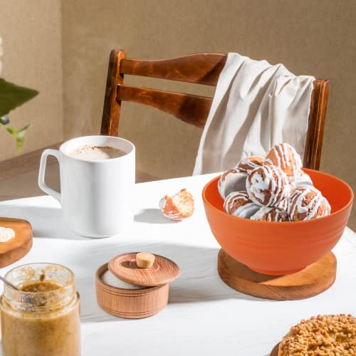 Mfacoy Unbreakable Cereal Bowls Set of 6, 24 OZ Wheat Straw Bowls Set, Reusable Cereal Soup Bowls, Microwave and Dishwasher Safe, BPA Free Lightweight Bowl for Kitchen, Oatmeal Bowls