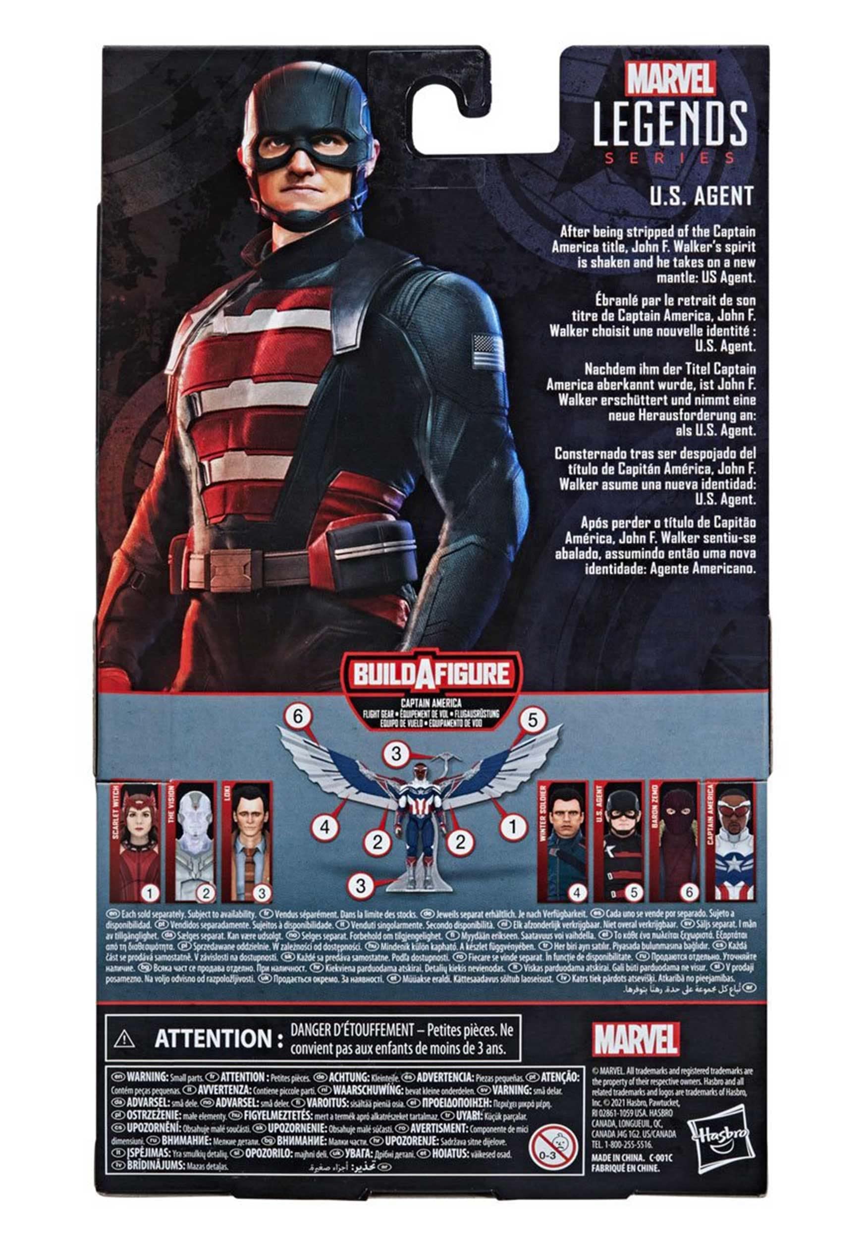 Marvel Legends Series Avengers 6-Inch Action Figure Toy U.S. Agent and 2 Accessories, for Kids Ages 4 and Up