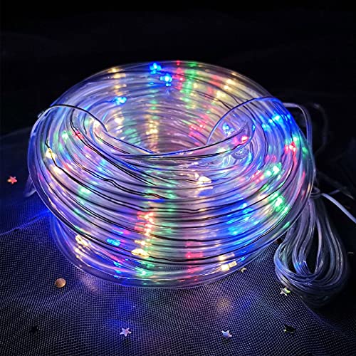 HJHSH Outdoor Solar String Lights, Decorative Lighting Warm White with 8 Modes Festival Lighting Waterproof Multi-Coloured for Patio Home Garden Christmas Parties (Length : 7m, Light : Warm Light)