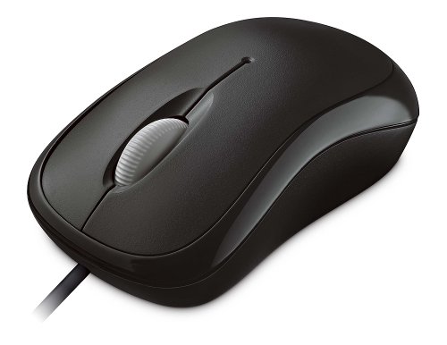 Microsoft Basic Optical Mouse for Business - Black. Comfortable, Wired, USB mouse for PC/Laptop/Desktop, with fast scroll wheel, works with Mac/Windows Computers