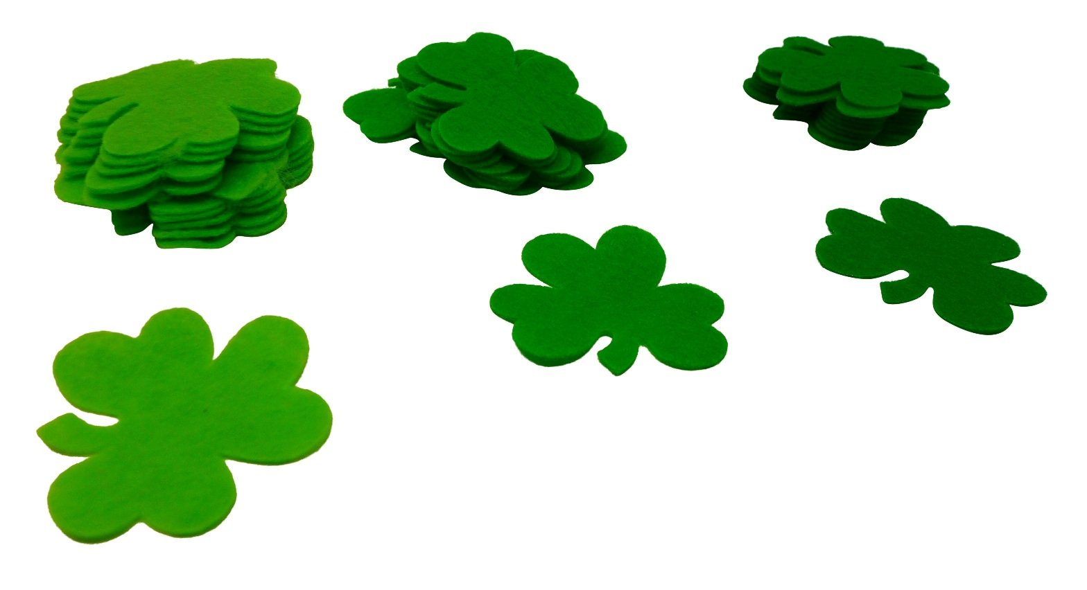 Large Saint Patrick's Day Green Shamrock Felt Confetti (Pack of 36, Size: 1.5") Perfect for Saint Patrick's Day Party Decor, Art & Craft