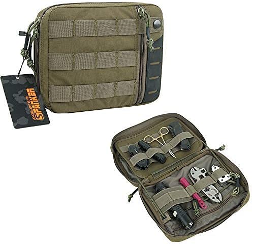 EXCELLENT ELITE SPANKER Molle Admin Pouch Tactical EDC Tool Pouch Military Nylon Holder Modular Utility Organizer Bag(Ranger Green)
