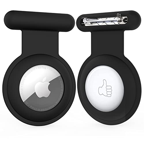 HLHGR 2PCS Airtag Holder for Kids,Airtag Case Tracker for Kids Hidden Apple Air tag Holder for Kids -Elderly Pet Clothing Jacket with Brooch Pin Easy to Keep Hidden