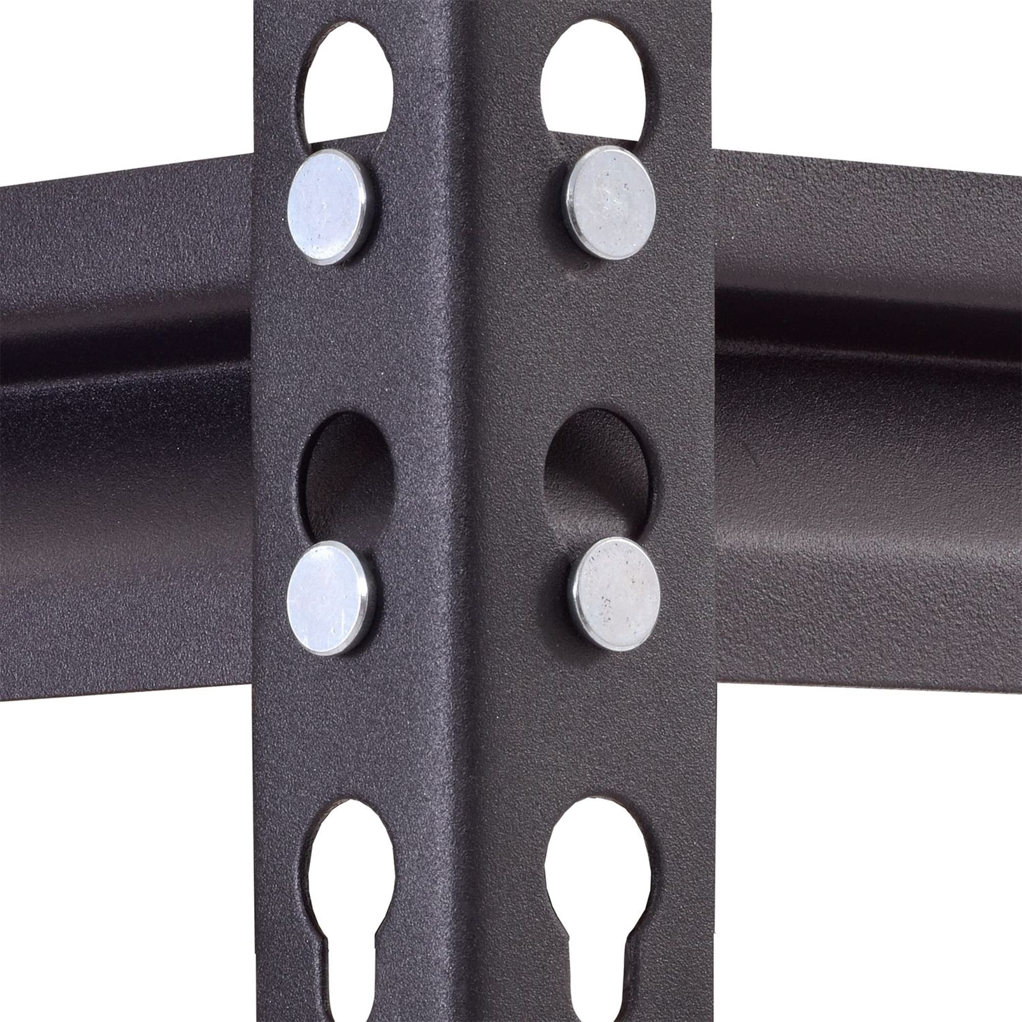 Edsal 36"W x 18"D x 60"H Four-Shelf Steel Shelving, Black
