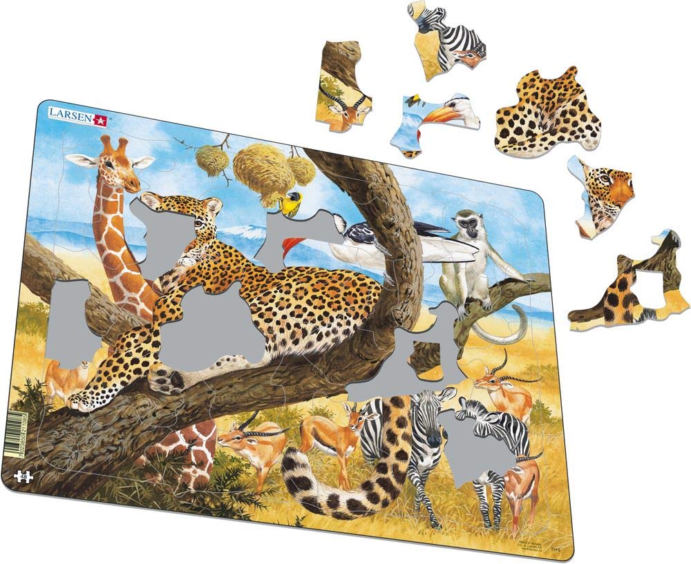 Larsen Puzzles Leopard 48 Piece Children's Jigsaw Puzzle
