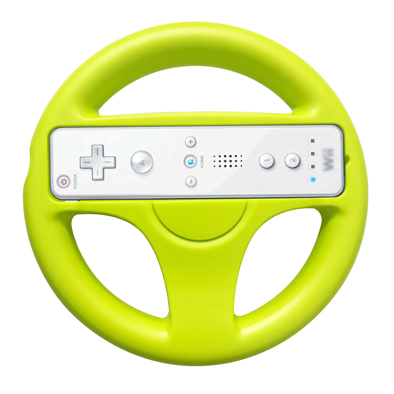 AreMe 2 Pack Racing Steering Wheel for Wii and Wii U Remote Controller (Green+Red)