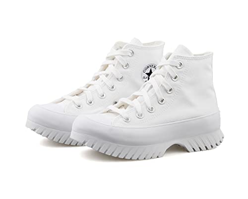 Converse Chuck Taylor All Star Lugged 2.0 Unisex, White/Egret/Black, 10 US Women/8 US Men
