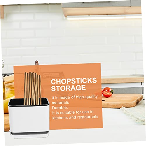 BESPORTBLE Hanging Utensil Holder Drainable Chopstick Holder Hanging Utensil Holder Desktop Stand Cutlery Storage Organizer Flatware Drying Kitchen Utensils Drying Rack Black 1pc