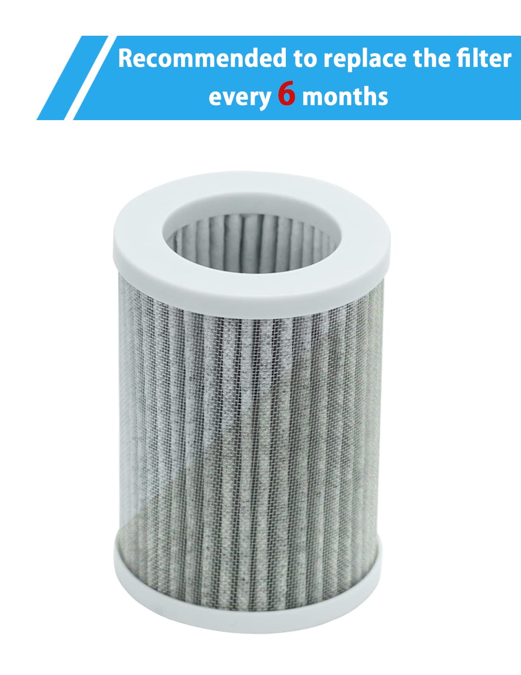 BBT BAMBOOST 6 Pack Mini True HEPA Replacement Filters Fit for Pure Enrichment PureZone Mini Portable Air Purifier (PEPERSAP), 2-in-1