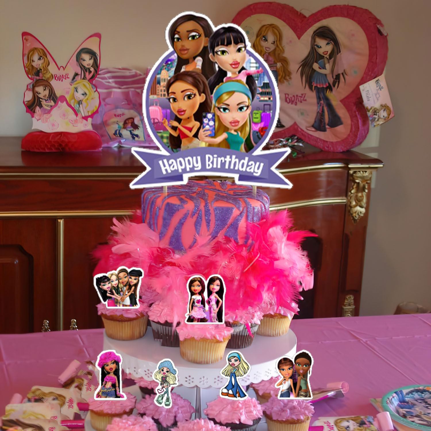β¬ππΆππ Birthday Party Supplies, β¬ππΆππ Party Decorations,β¬ππΆππ Girl Party Theme Includes Balloons,Banner,Cake Toppers for Kids Birthday Theme Party Decorations