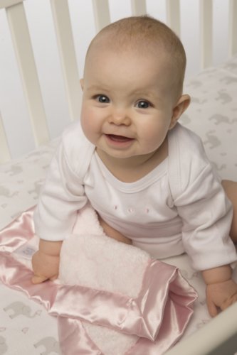 SwaddleDesigns Fitted Crib Sheet/Toddler Sheet, Baby Sleeps Better on Softest Cotton Flannel, Made in USA, Elephant and Pastel Blue Chickies