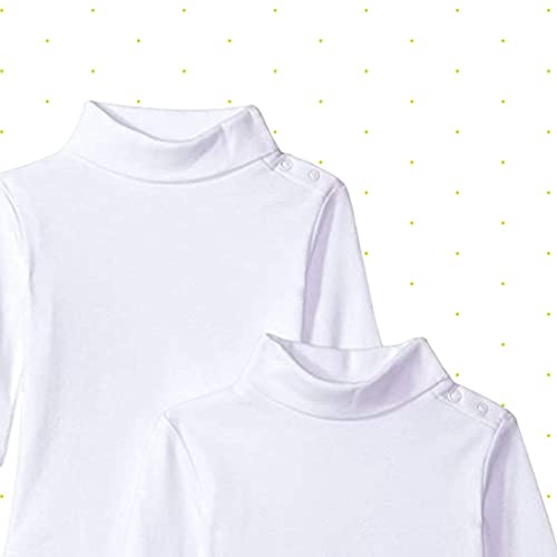 Spasilk Baby 2 Pack Baby Turtleneck T-Neck Long Sleeve Bodysuit