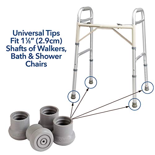 Carex Walker and Bath Bench Tips, 0.32 Pound, 1.12 Inch, 4 Count (Pack of 1)