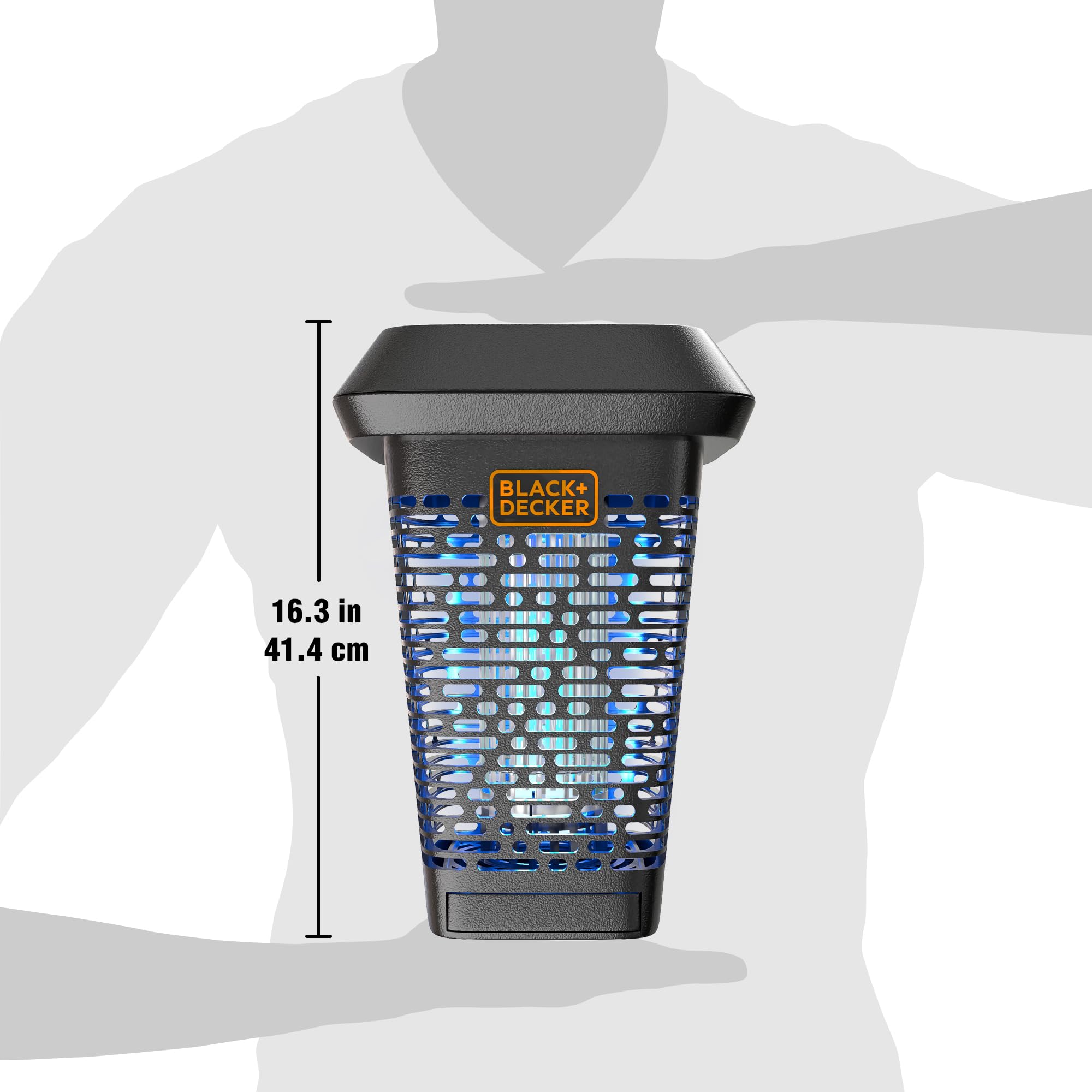 BLACK+DECKER Bug Zapper, Electric UV Insect Catcher & Killer for Flies, Mosquitoes, Gnats & Other Small to Large Flying Pests, 1 Acre Outdoor Coverage for Home, Deck, Garden, Patio, Camping & More
